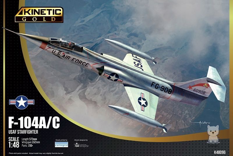 Сборная модель 1/48 F-104A/C USAF Startfighter (Kinetic Model Kits) K48096