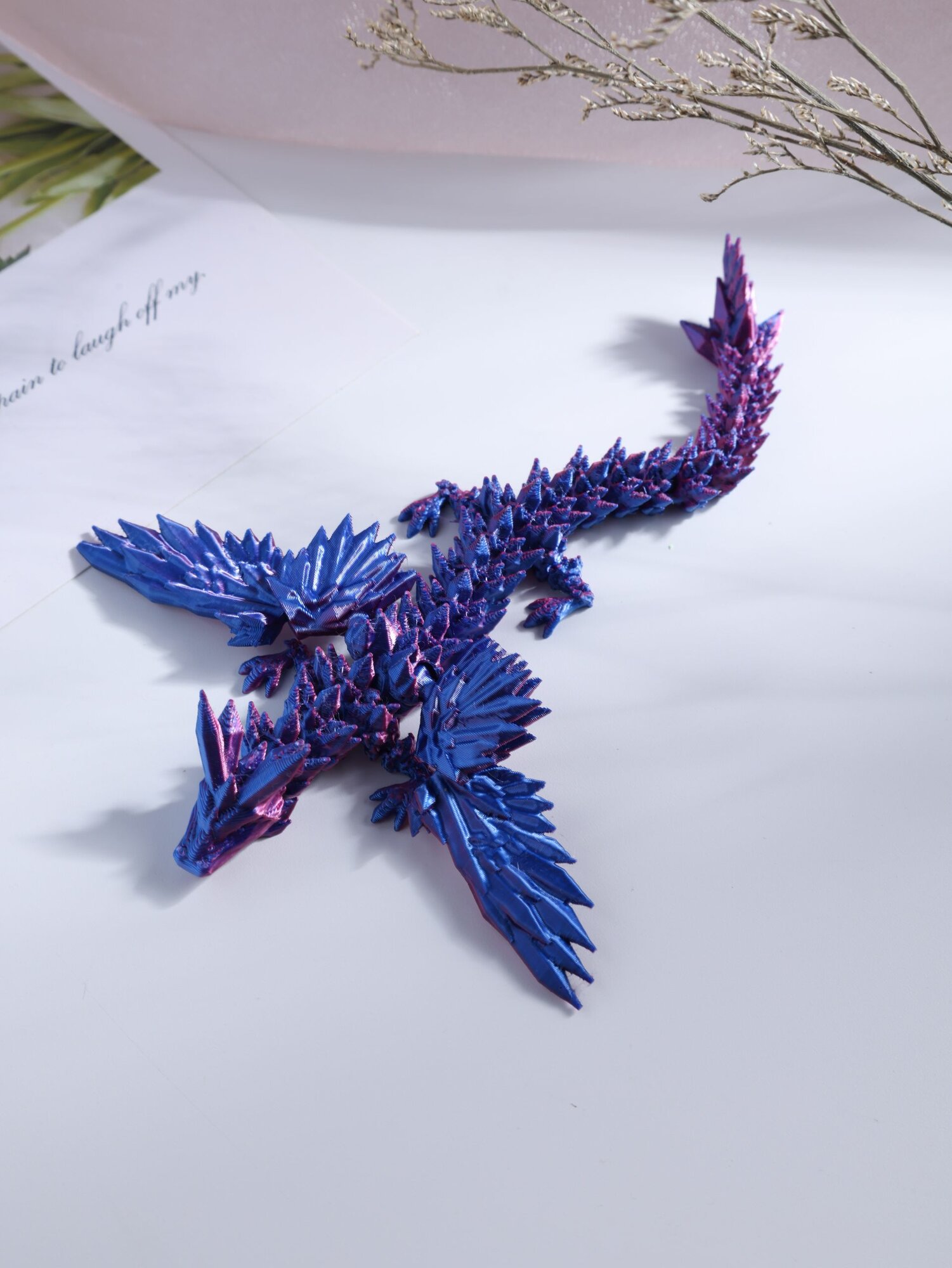15cm 3d кристаллический летящий дракон Пурпурный