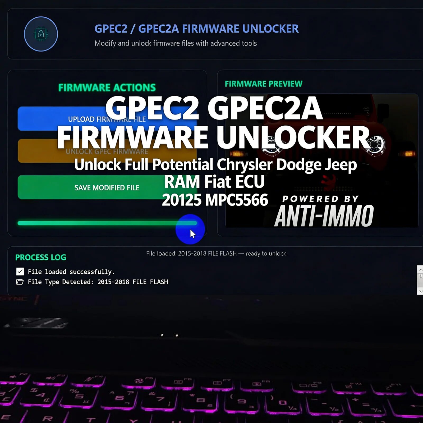 Инструмент разблокировки ЭБУ GPEC2/GPEC2A MPC5566 IMMO OFF для Chrysler, Dodge, Jeep 2015-2025