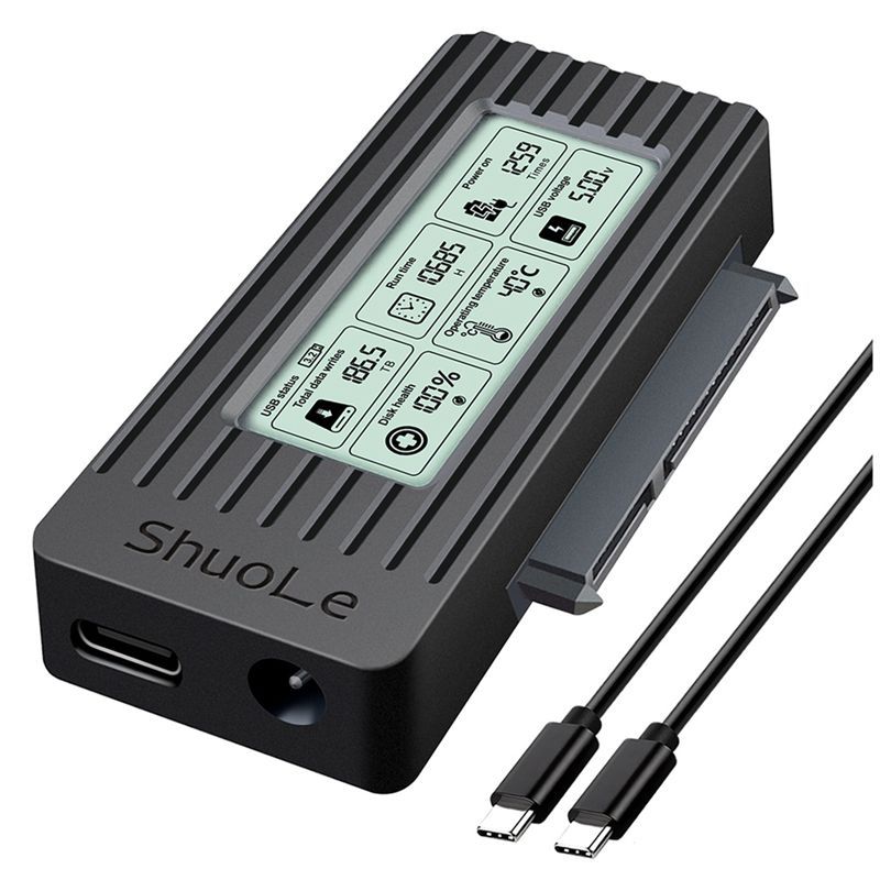 ShuoLe "USB-C to SATA IDE" адаптер-конвертер для 3.5/2.5" HDD/SSD, SATA III, кабель-переходник для ПК и ноутбука.