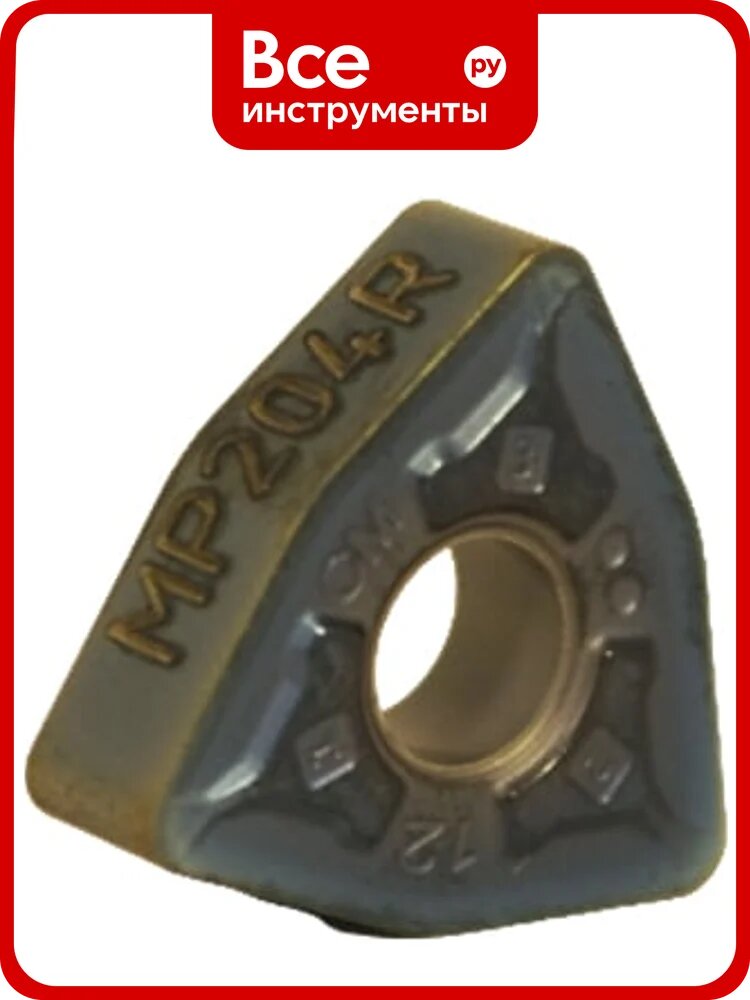 Пластина сменная шестигранная WNMG 080412-CM MP204R ломаный треугольник Русский Инструмент ri.367.118