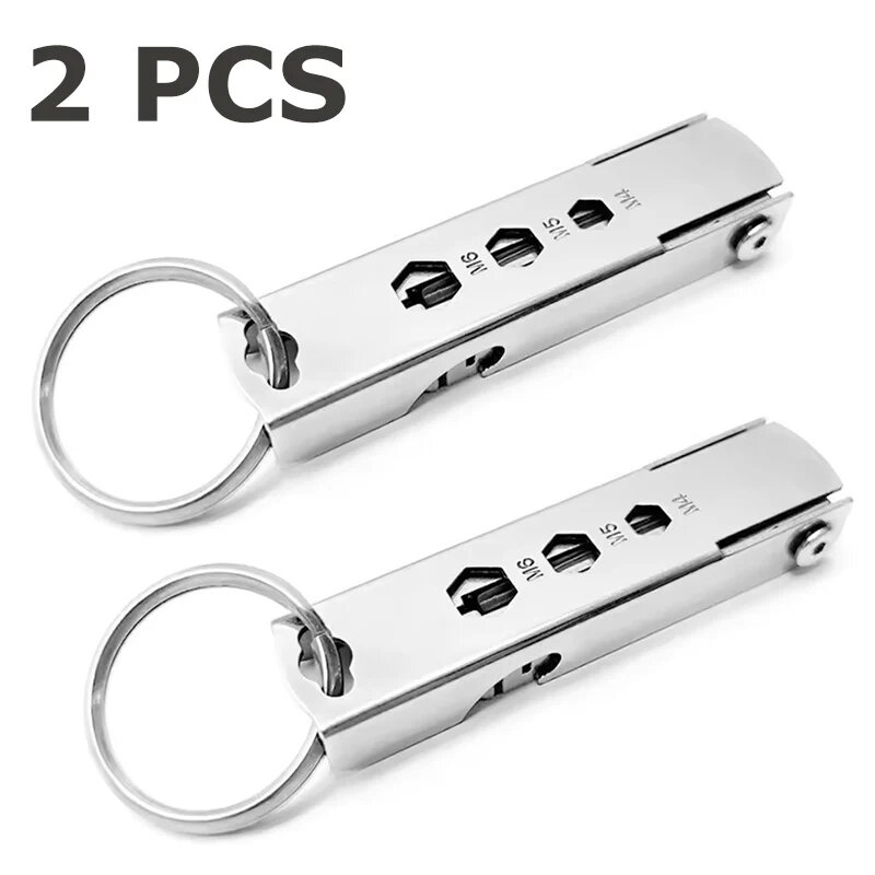 Мини-набор инструментов HAOYUNMA из нержавеющей стали 2Pcs Keychain Tools