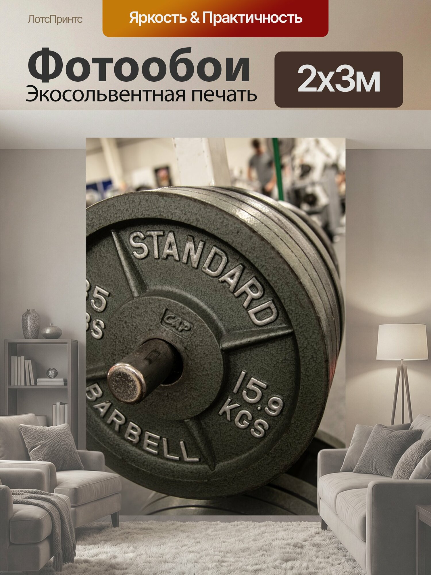 Фотообои "Веса, спортзал, старые школьные весов" 200x300 см. экосольвентная печать