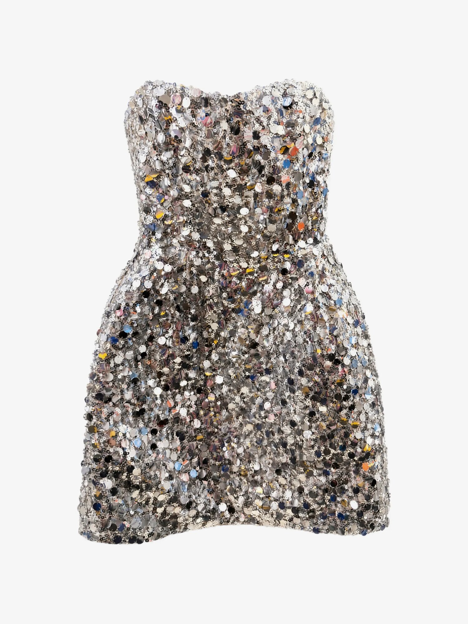 Платье Sequin-embellished strapless mini dress