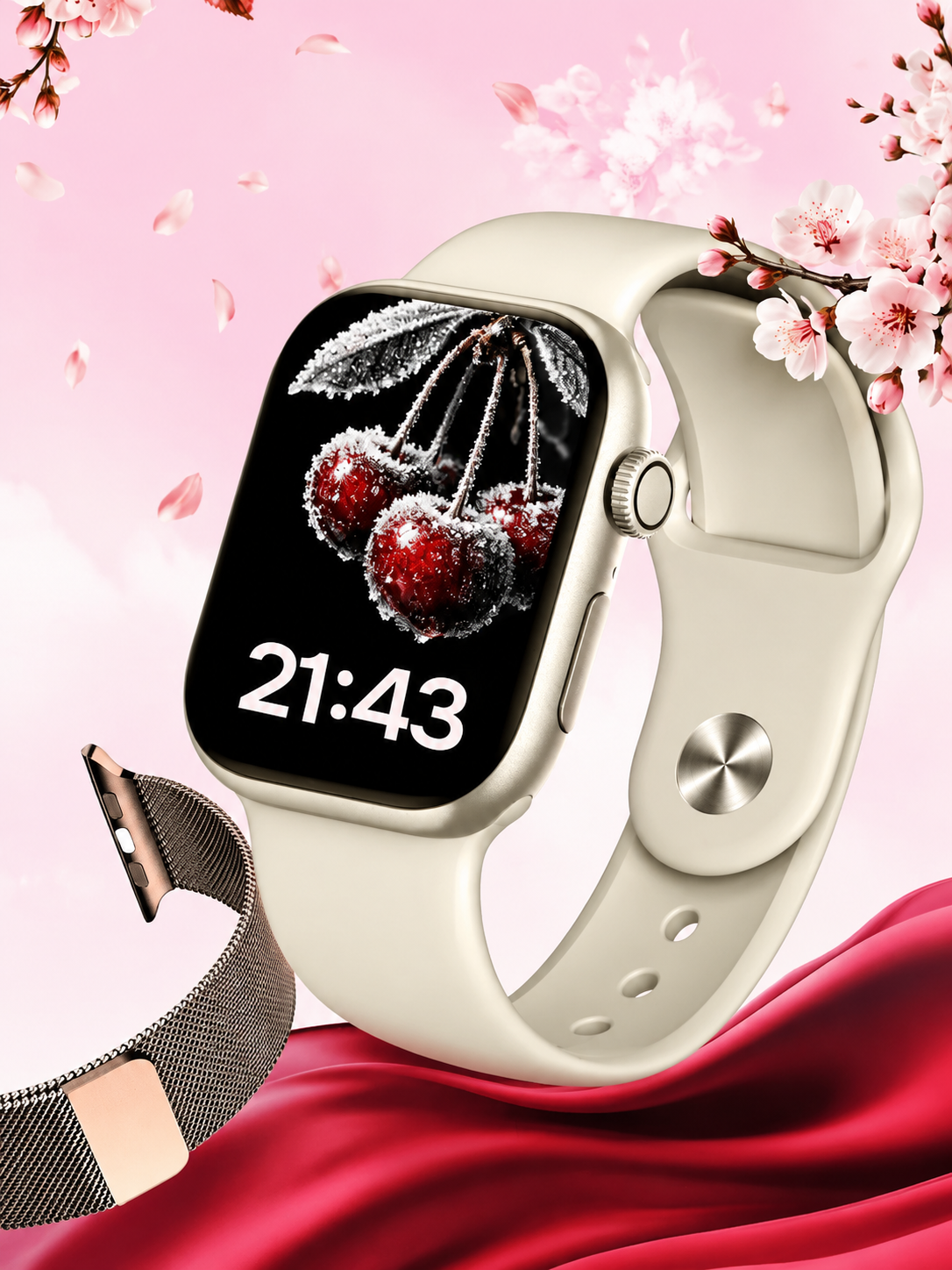 Смарт часы Premium IW Pro мужские, женские 2026, умные часы мужские, женские, 45 мм, Бежевый