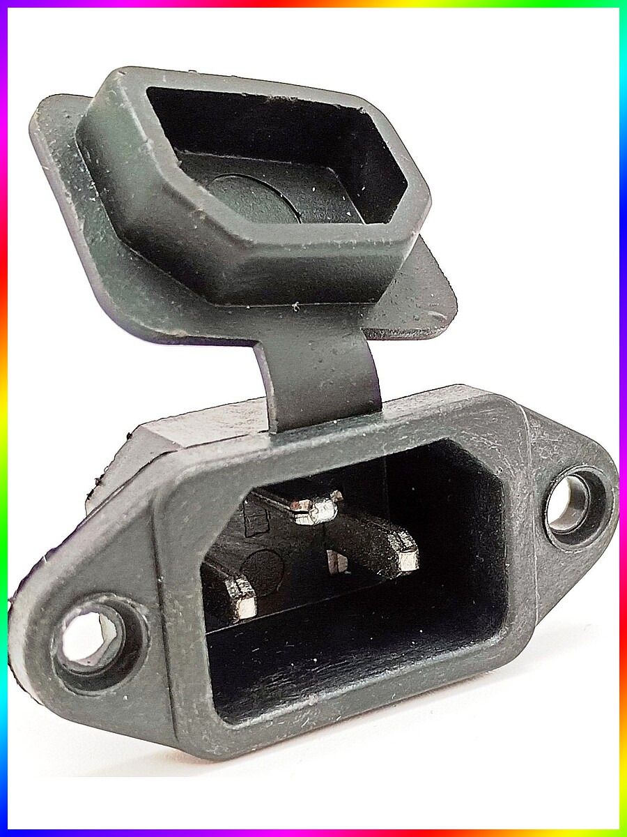 Сетевой разъем IEC 320 C14 3 PIN с крышкой