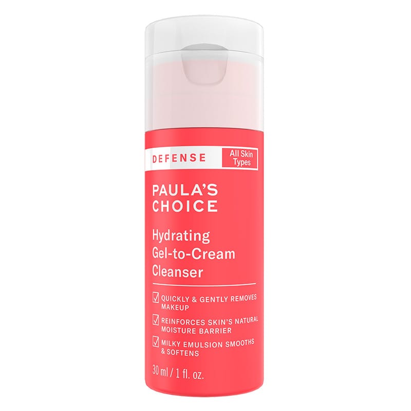 Средство для умывания Paula's Choice Defense Hydrating Gel to Cream Cleanser Шелковистый очищающий гель для уставшей кожи 30 мл