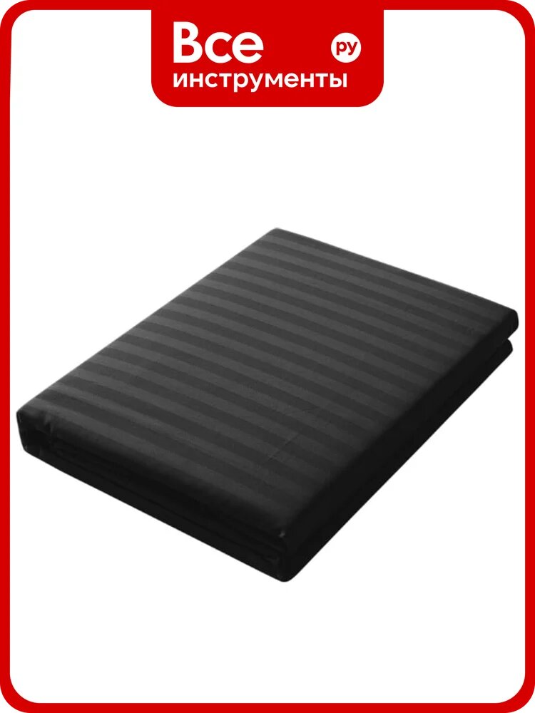 Простыня Verossa Stripe 180x215 см Black 730536