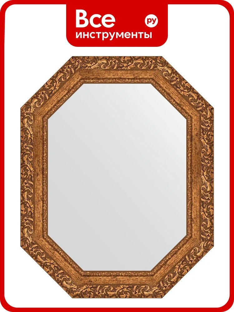Зеркало EVOFORM в багетной раме - виньетка бронзовая 85 mm (60x75 cm) 7146