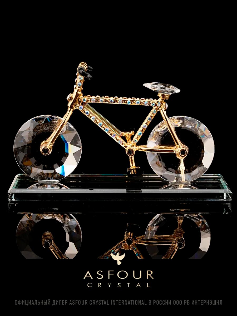 Скульптура из хрусталя "Велосипед" Asfour Crystal