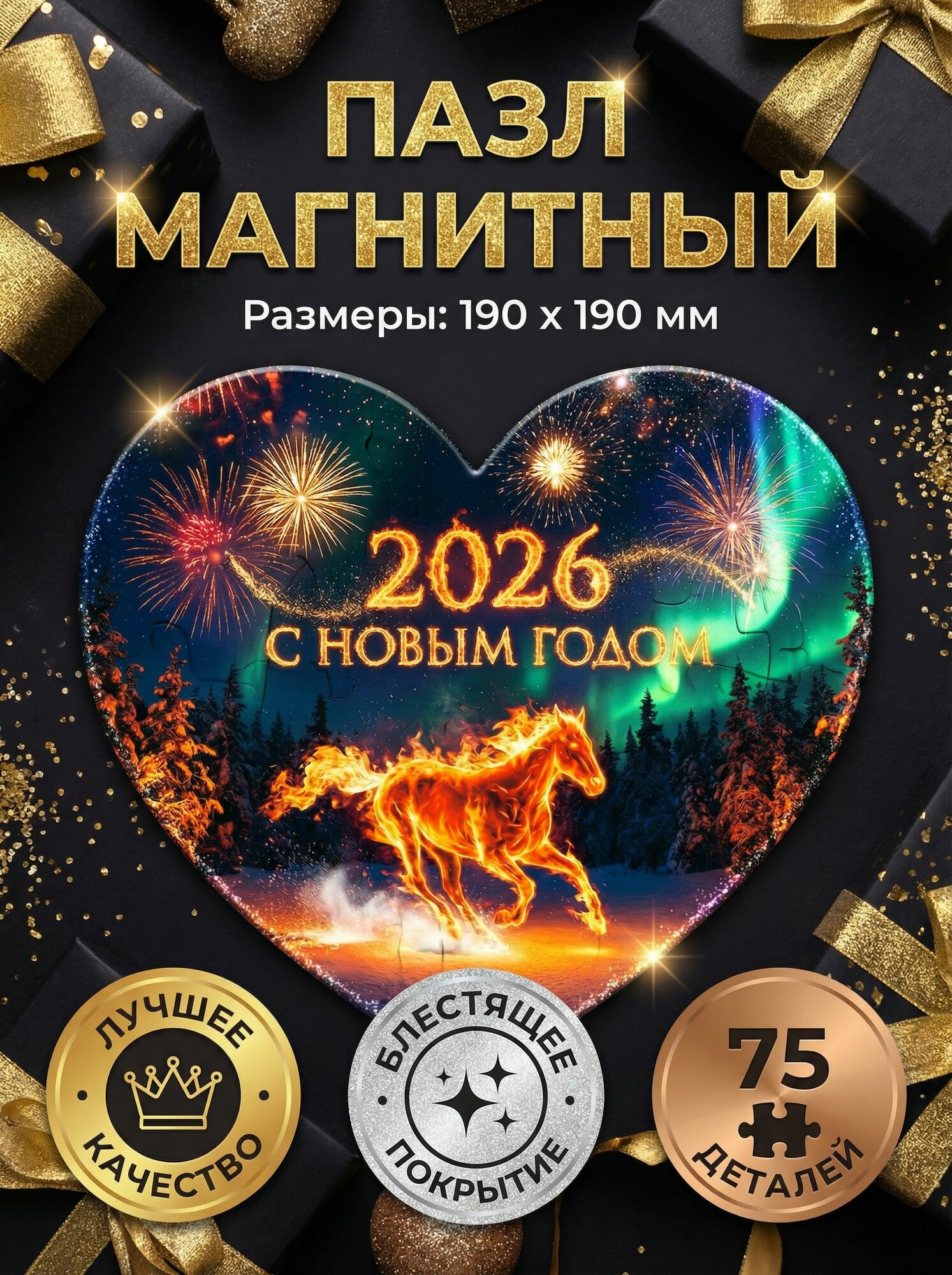 Пазл магнитный С новым годом