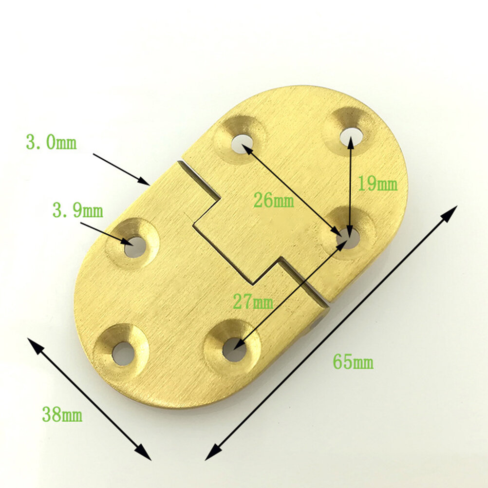 2Pcs Золотистая Дверная Петля Из Металла 6.5X3.8Cm С Антикоррозийным Покрытием Для Тихого Закрывания Дверей
