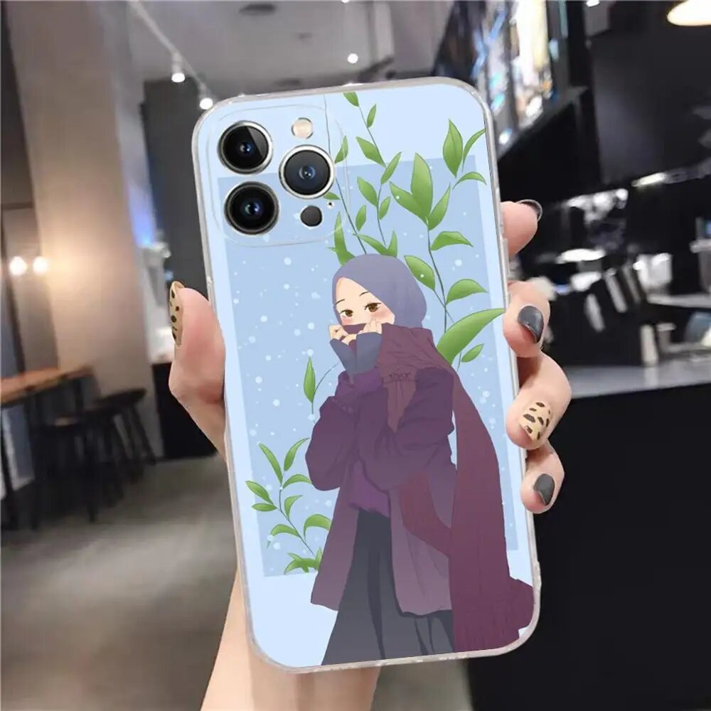 Чехол для телефона с мусульманской арабской девушкой для iPhone 15 14 11 12 13 z9, For iPhone 14 pro