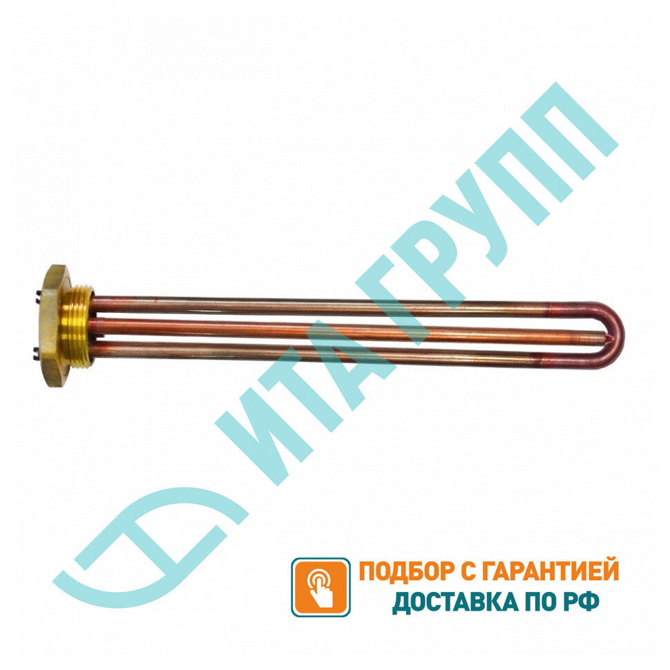 ТЭН 1,2кВт (1200Вт) RDT, резьбовой 42 мм для Ariston, De Luxe, Real, Thermex, под анод М6, 20290