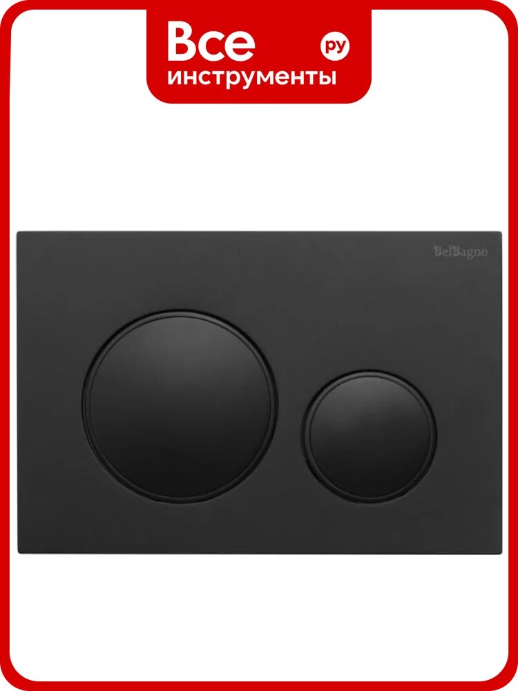 Кнопка смыва BelBagno черный матовый BB-17C-NERO. M