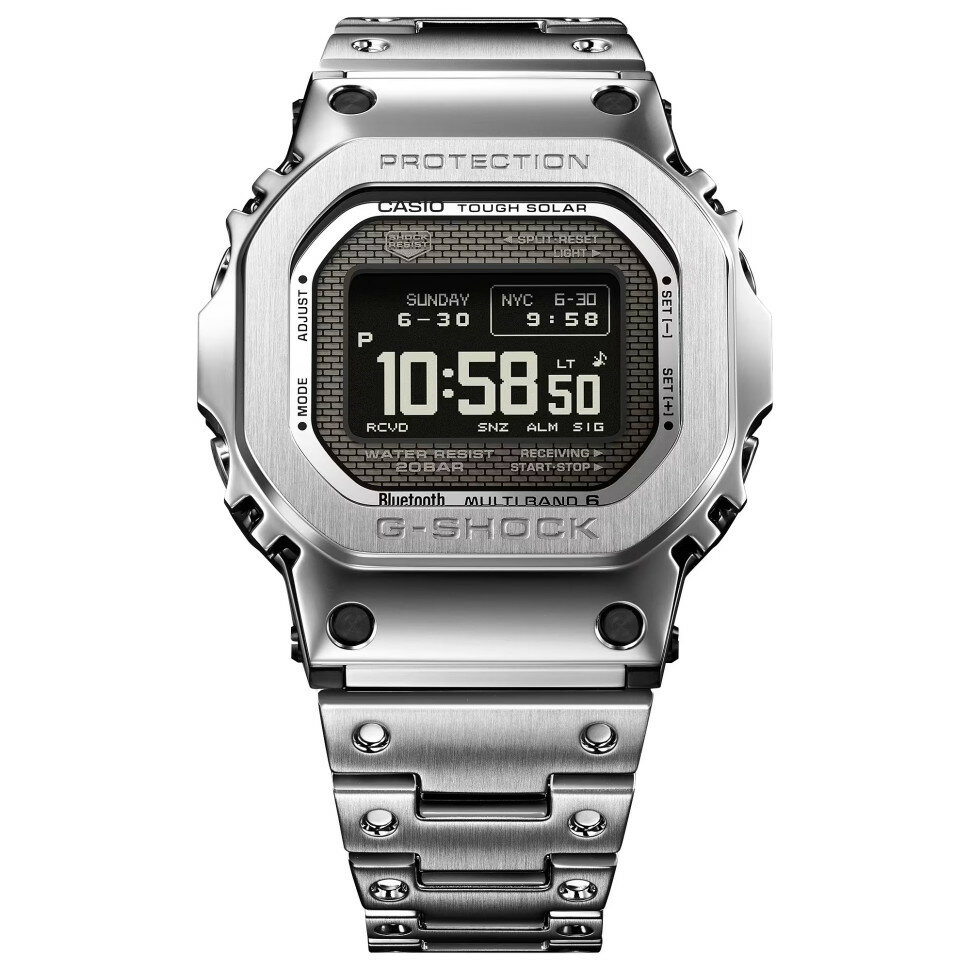 Наручные часы CASIO G-Shock, серебряный, черный — фото 1