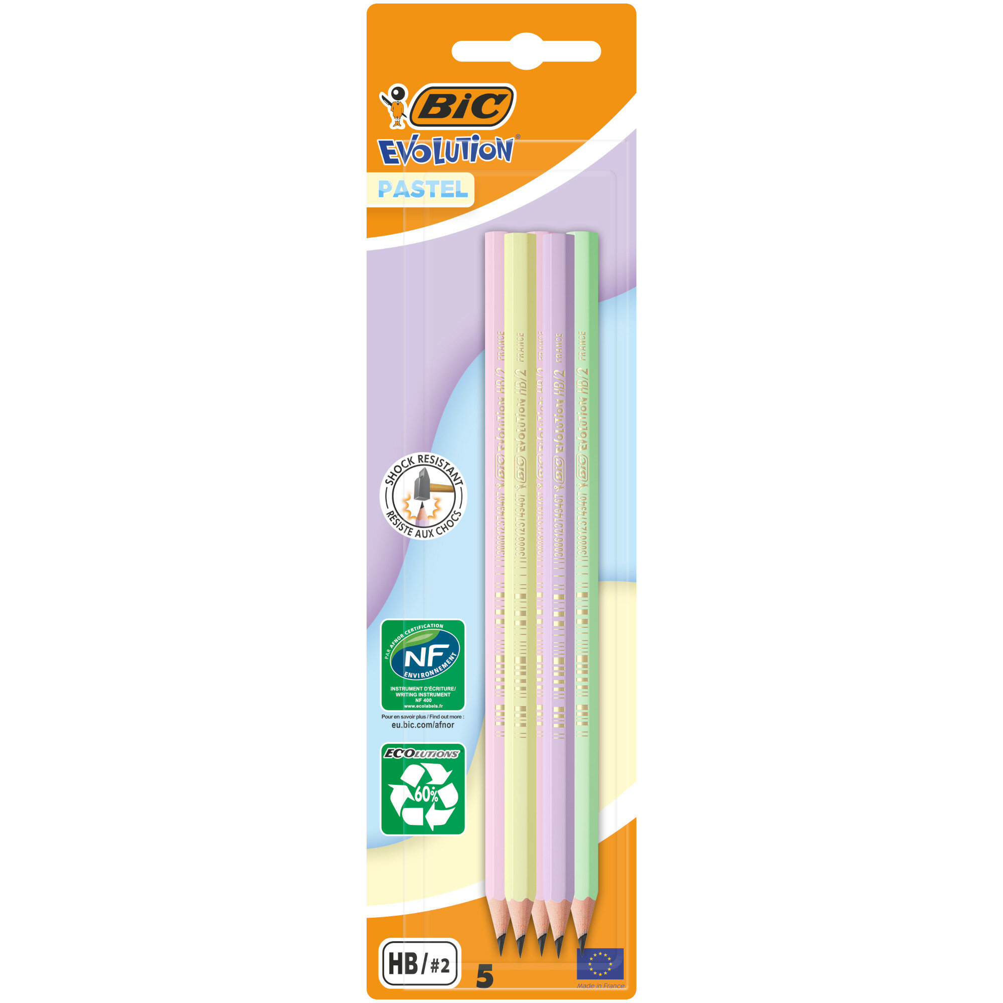 Карандаши чернографитные BIC 5 шт.