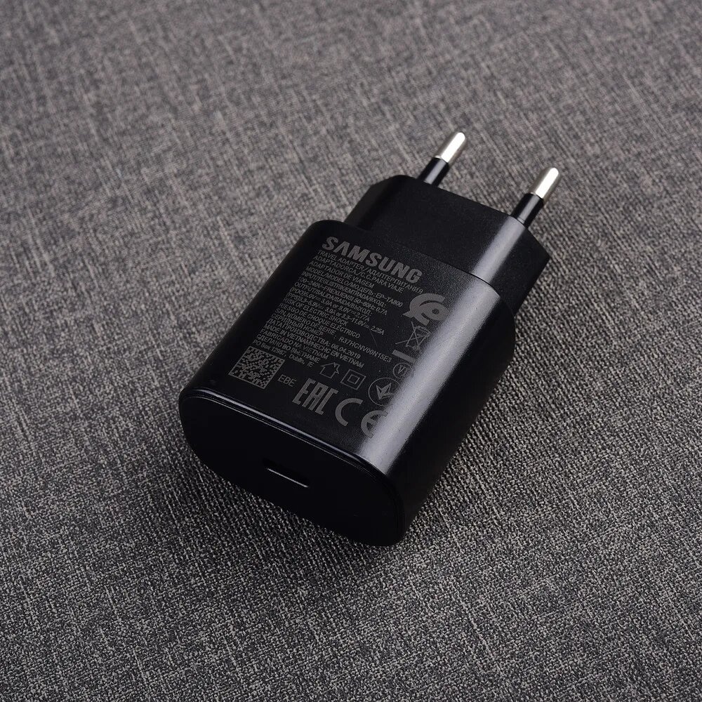 Быстрое Зарядное Устройство Samsung EP-TA800 25W С Кабелем USB-C Для Galaxy S24 S25 EU Only Black
