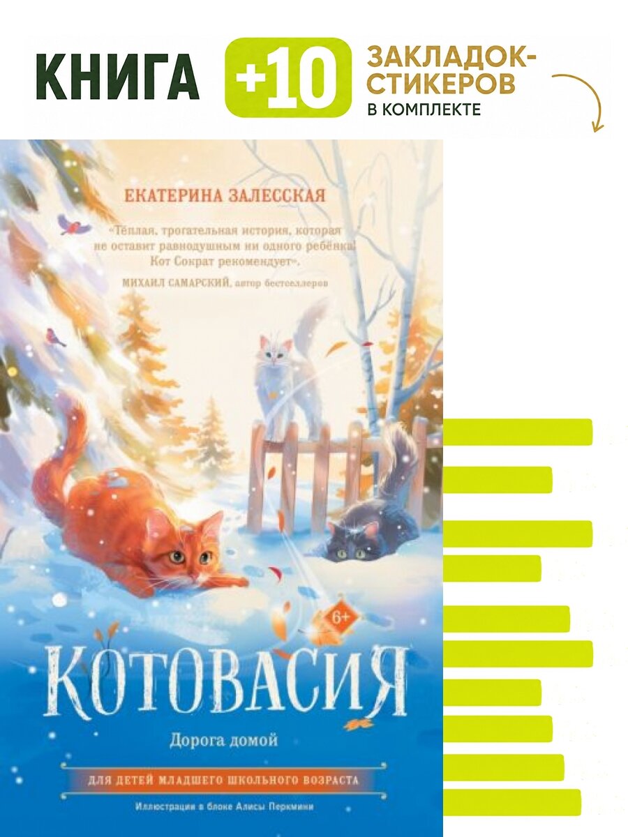 Котовасия. Дорога домой. Комплект: книга + 10 закладок-стикеров