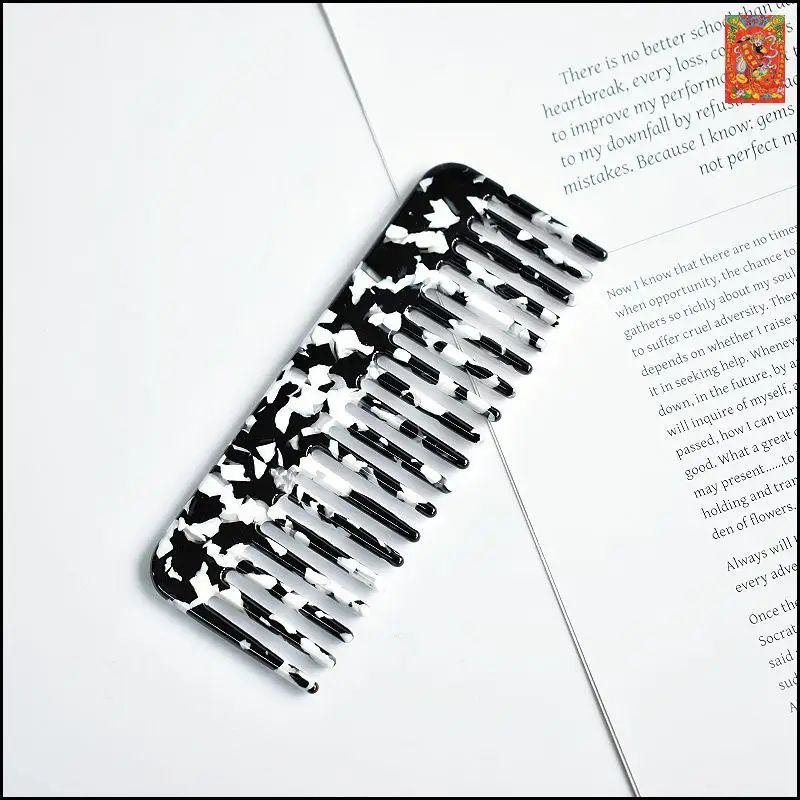 Ацетатный лист, антистатическая расческа для головы с мраморным рисунком