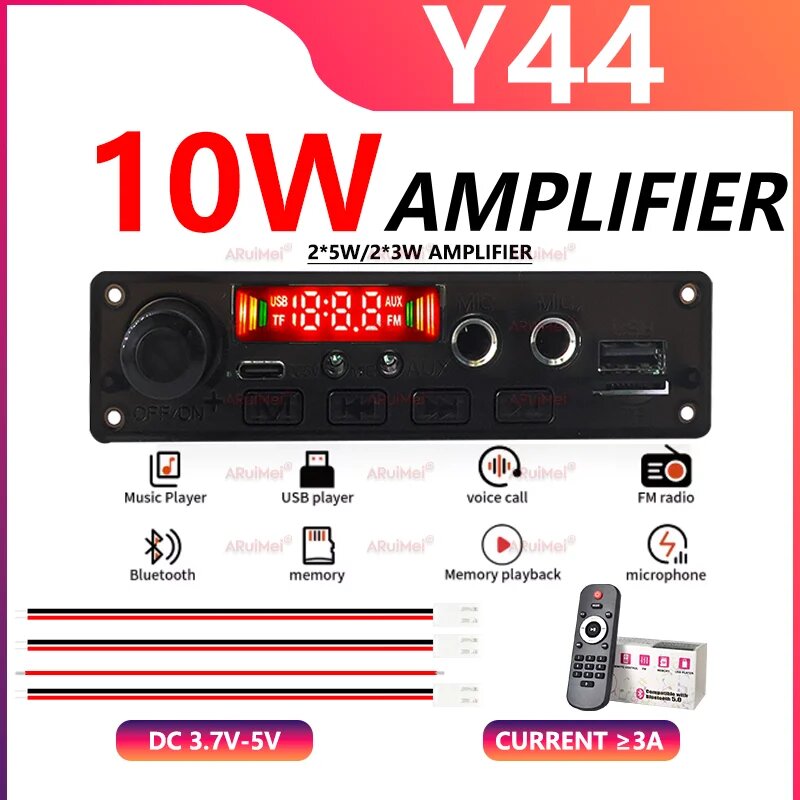 ARuiMei Bluetooth Усилитель 10Вт/6Вт JX-Y44/JX-Y20 10W 1PCS1