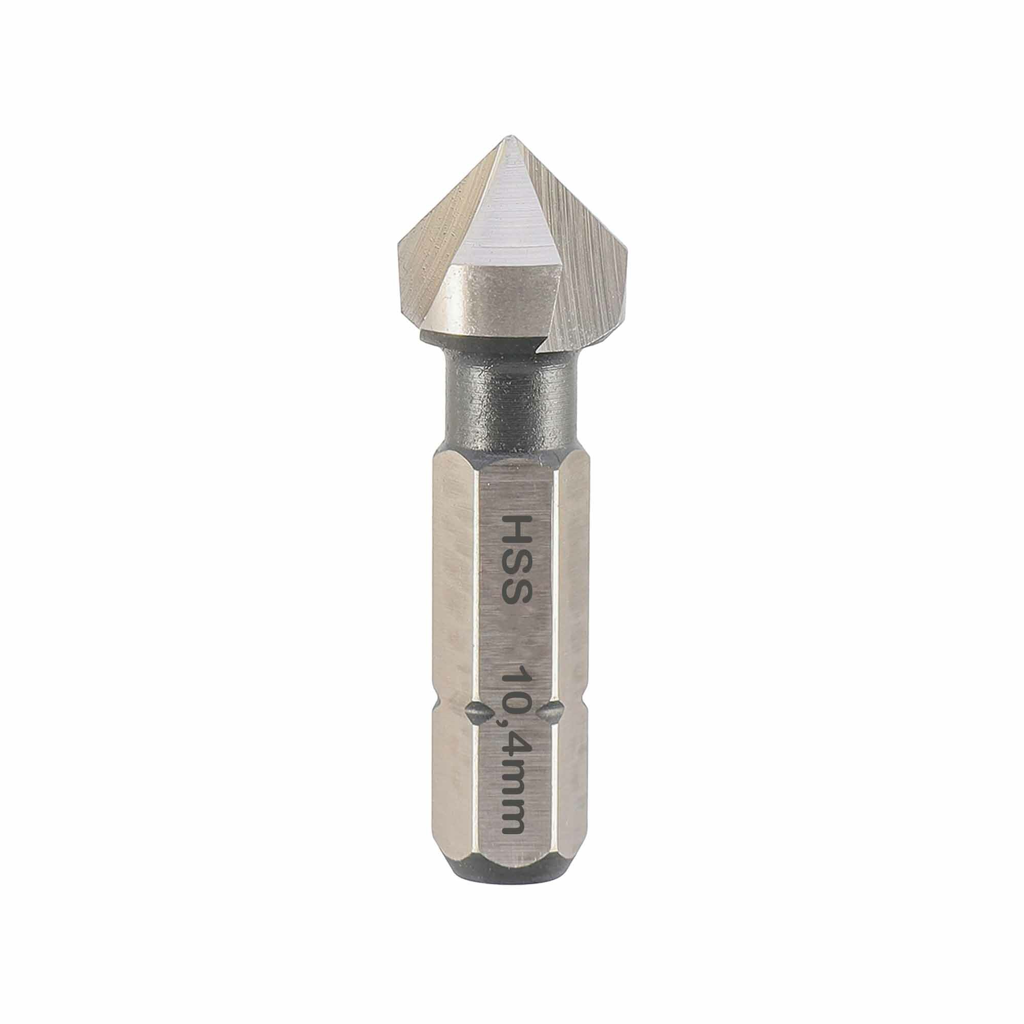 Зенковка-бита по металлу MASTER-TOOL 90° 10,4мм HSS-G 3z L34мм d1/4 102315PRO