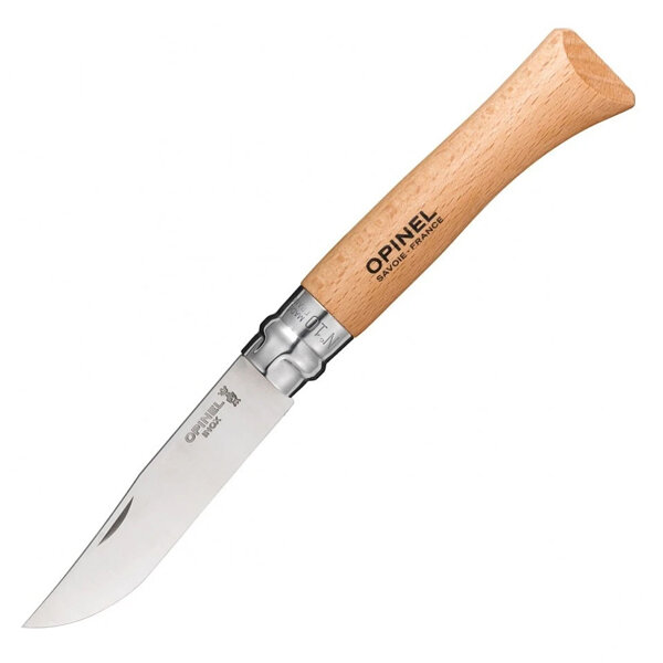 Нож складной Opinel №10, нержавеющая сталь, блистер, 001255