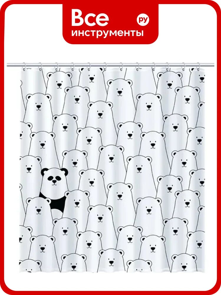 Шторка для ванной FIXSEN PANDA FX-2501 2501