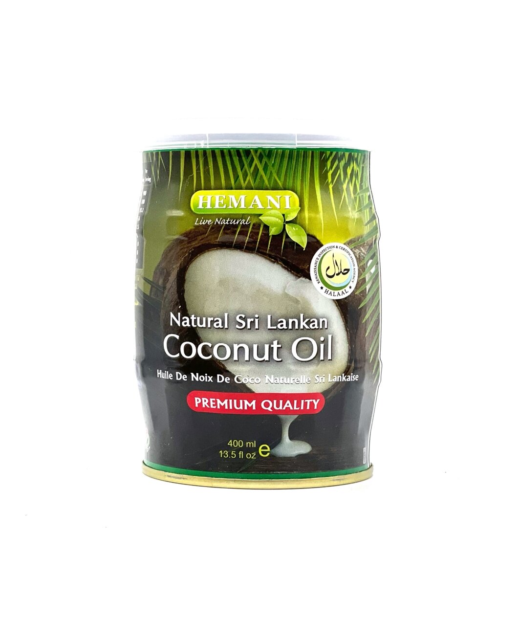 Масло кокосовое "Coconut Oil" 400 мл (жестяная банка) Hemani