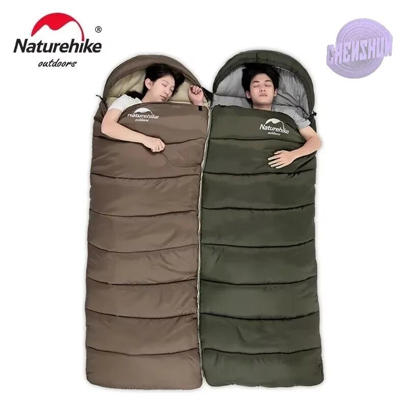 Спальный мешок Naturehike U150 "Одеяло" 220x75 см, зеленый, вес 1100 г — фото 1