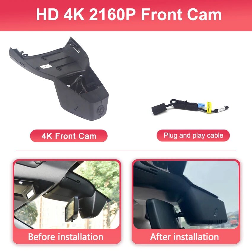 4K Front Cam Автовидеорегистратор с 128G TF картой