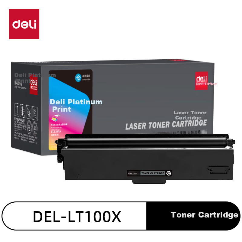 Черная картридж-тонер Deli LT100 для принтеров серии Lenovo L100 3000 страниц высокая емкость Цвет：Черный