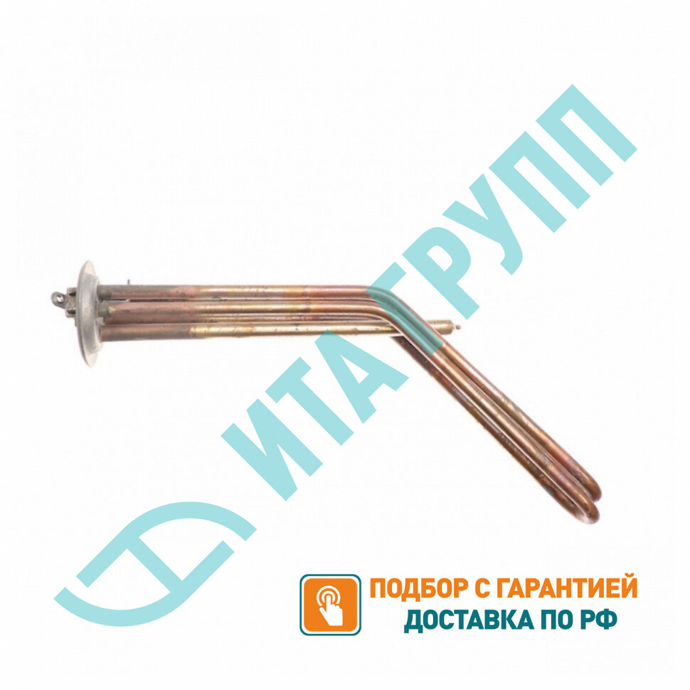 ТЭН 2кВт (2000Вт) RF для горизонтального водонагревателя Timberk, ATT, Etalon, Thermex RZL 200, 300, под анод М6, 3401478