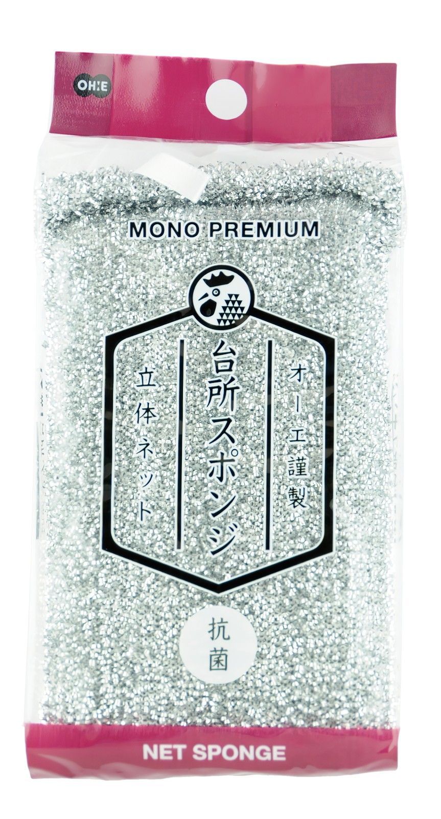 OHE Mono Premium Net Sponge Si Губка-скраббер для мытья посуды (с волокнами из нержавеющей стали), 14,5*7,5см, арт. 501142