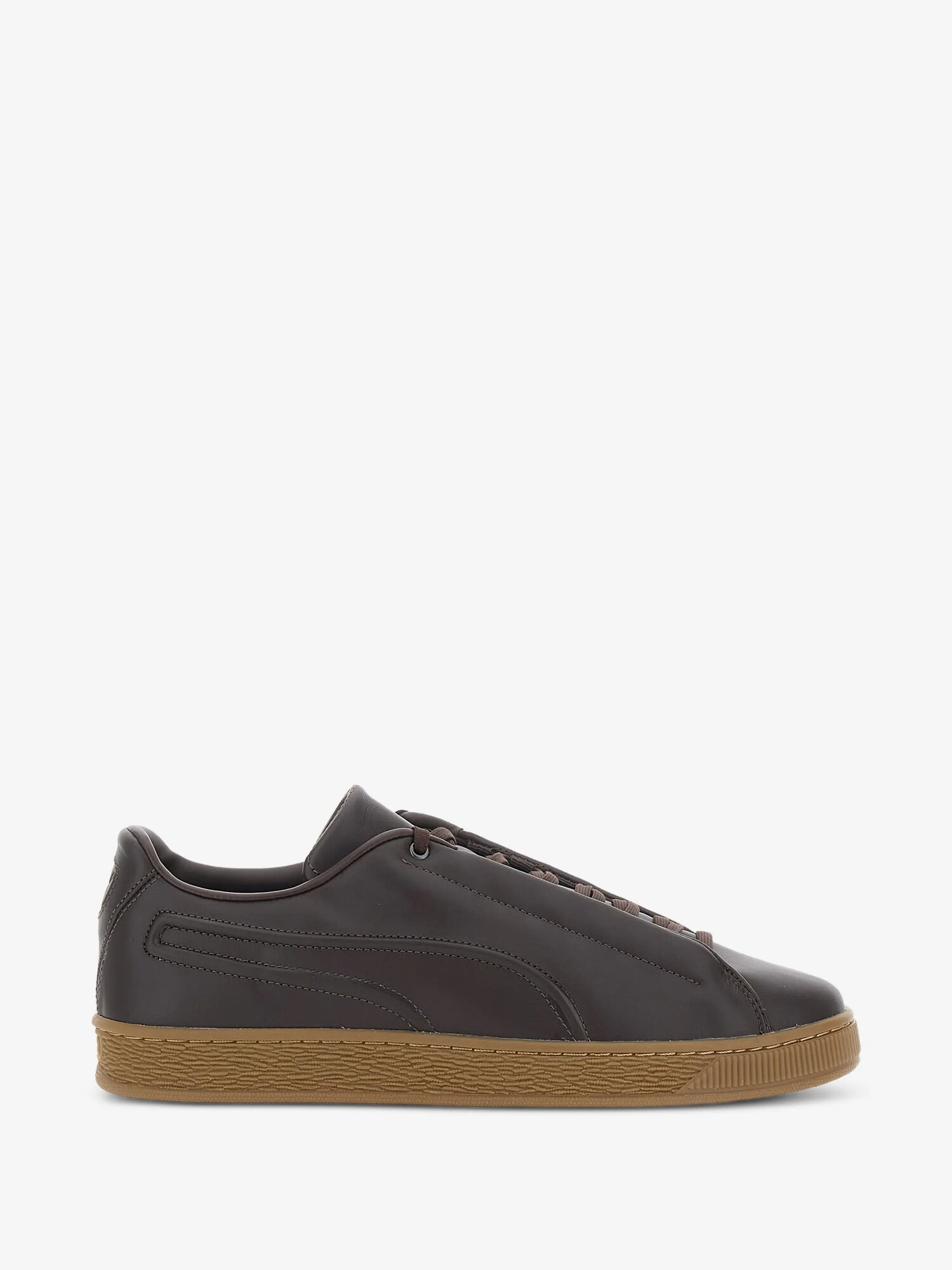 Кроссовки PUMA Logo-embossed leather low-top sneakers
