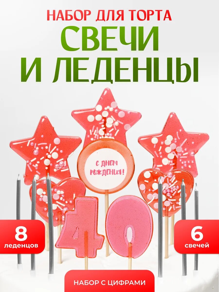 Свечи для торта. Цифра 40