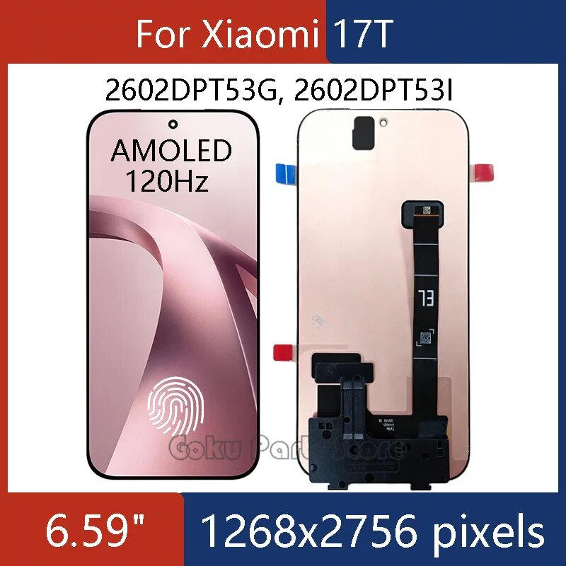 Оригинальный 6,59-дюймовый AMOLED-дисплей для Xiaomi 17T 2602DPT53G, 2602DPT53I, ЖК-дисплей с сенсорным экраном и дигитайзером для XIAOMI Mi 17T