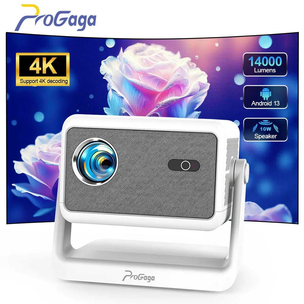 PROGAGA PG370 MAX Проектор 4K 1080P 700 ANSI люмен EU Plug