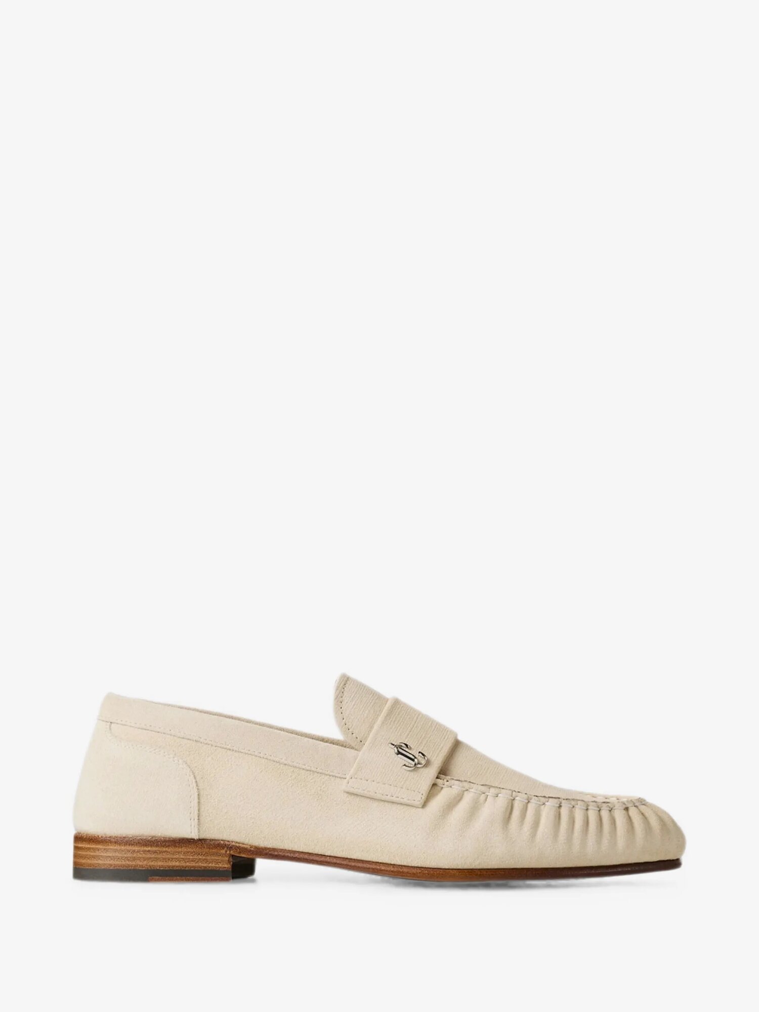 Лоферы Ellis bone etched velvet suede loafers