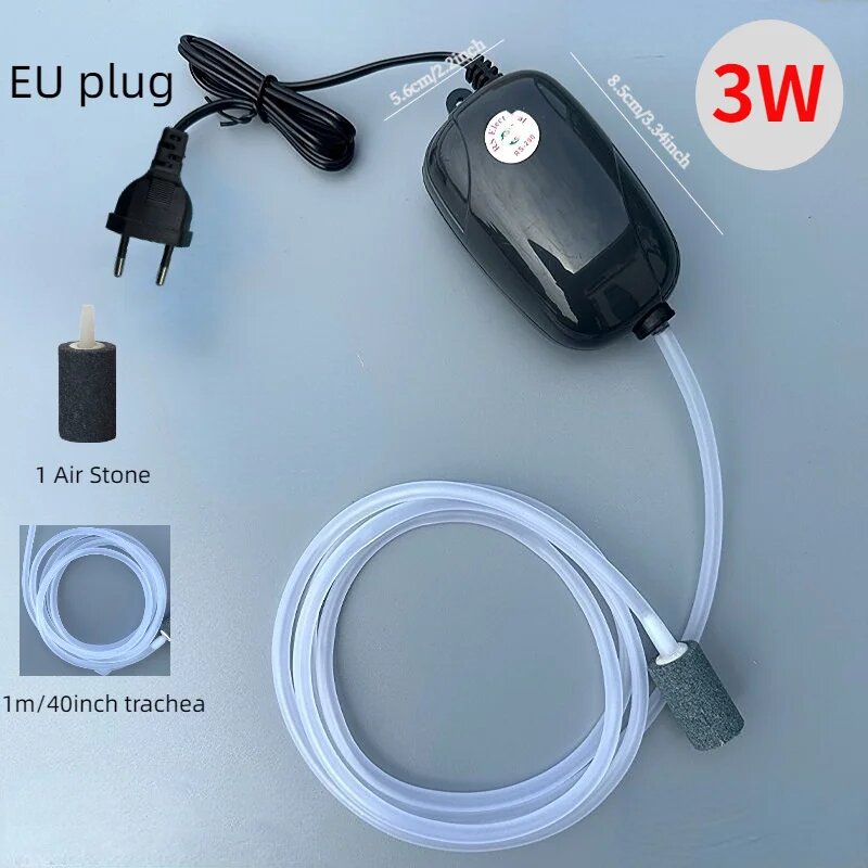 Мини воздушный насос для аквариума RS290/RS390 220В US Plug, 3W With Accessories