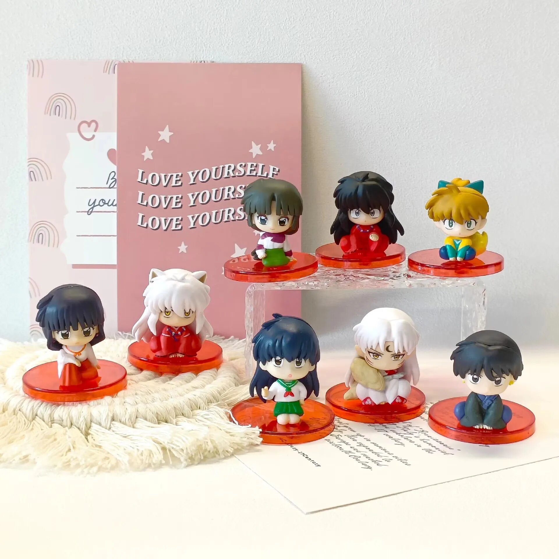 Фигурки аниме Inuyasha Bandai, 8 шт, Цвет: 8pcs set C