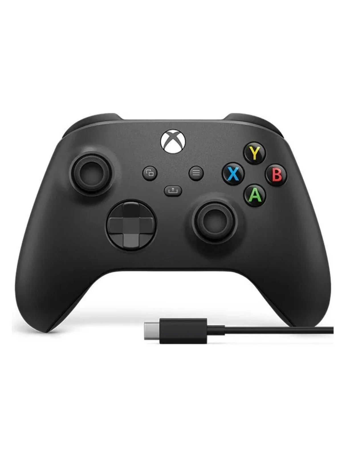 Геймпад Xbox Series S/X, Carbon Black с кабелем USB-C, Bluetooth подключение к консолям и ПК, Время работы до 40 часов