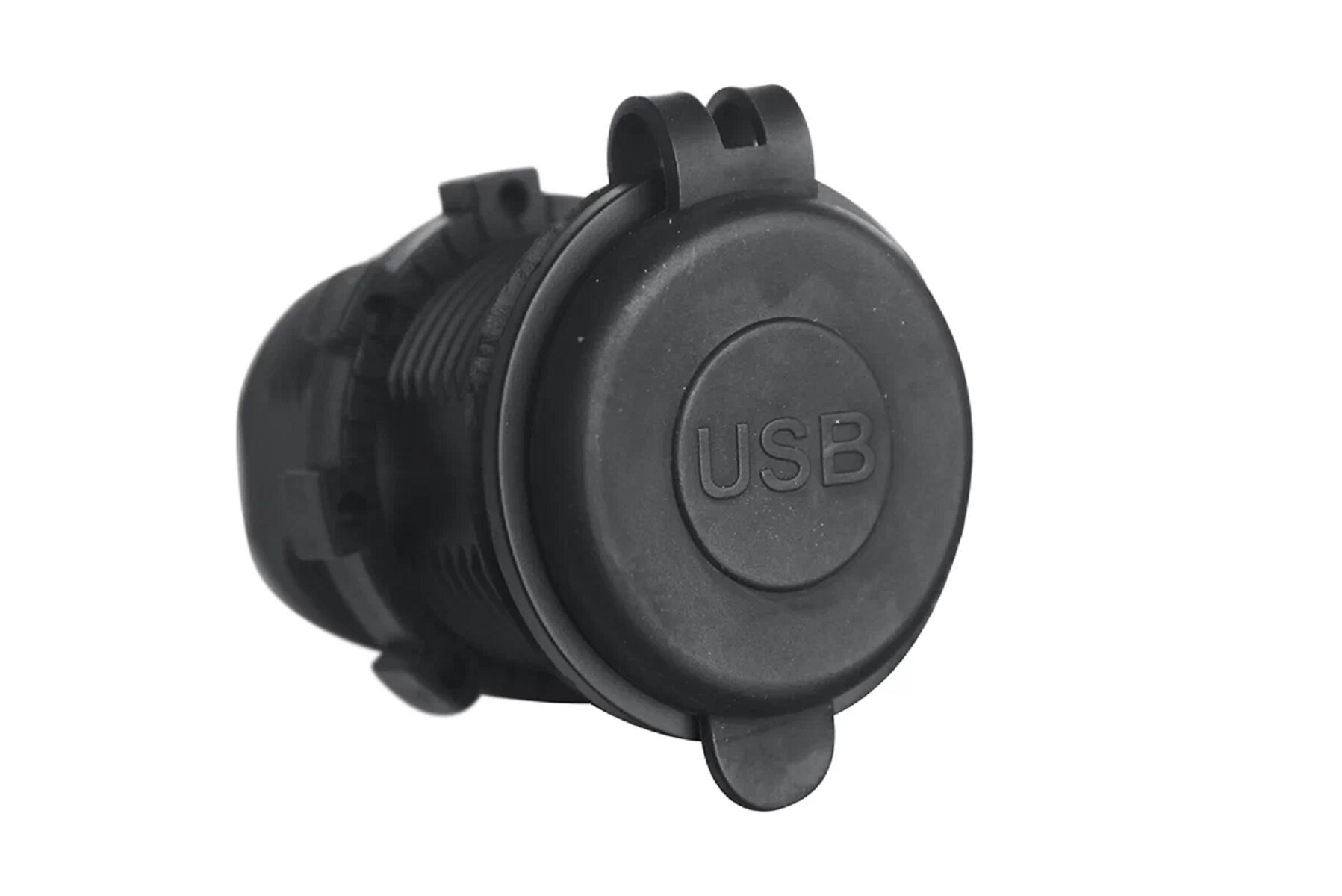 Розетка USB с двумя портами на 2,1 А и 2,1А, пластик, металл