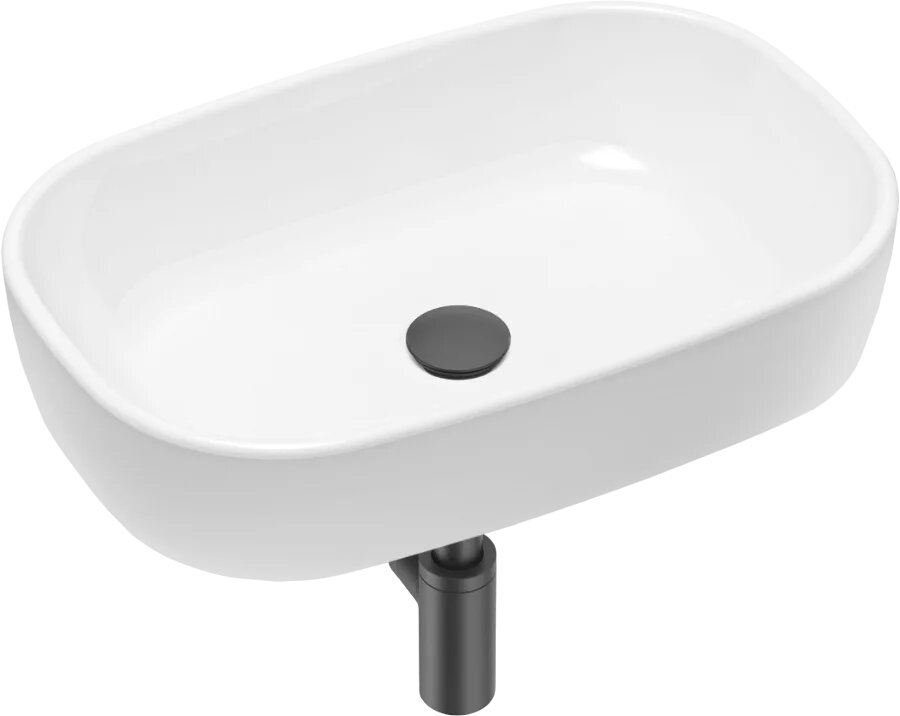 Накладная раковина Lavinia Boho Bathroom Sink 21520008 чаша, прямоугольная, без отверстия под смеситель, белая, фарфоровая, 54 см