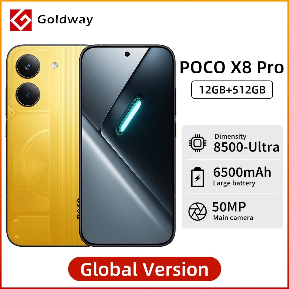 Смартфон Poco X8 Pro, 12/512ГБ, global