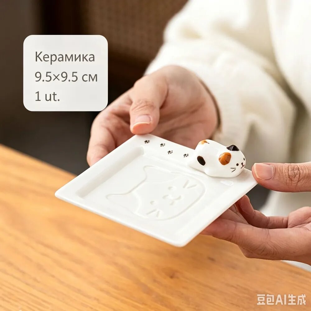 Блюдце 9.5 см 1 шт слоновая кость