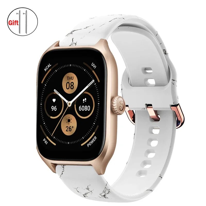 Силиконовый ремешок для Amazfit GTS 4/3/2/2e/GTS2 Mini/GTR 42 мм/47 20mm watch band, 28 Marble