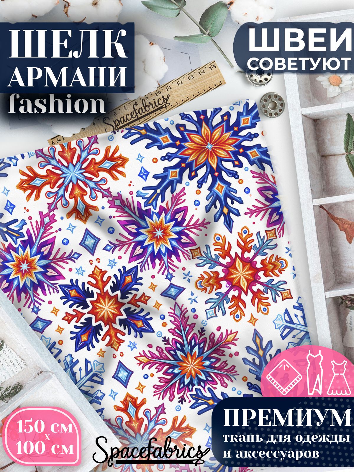 Ткань для шитья шелк Армани, искусственный шелк для костюмов, платьев, юбок с принтом
