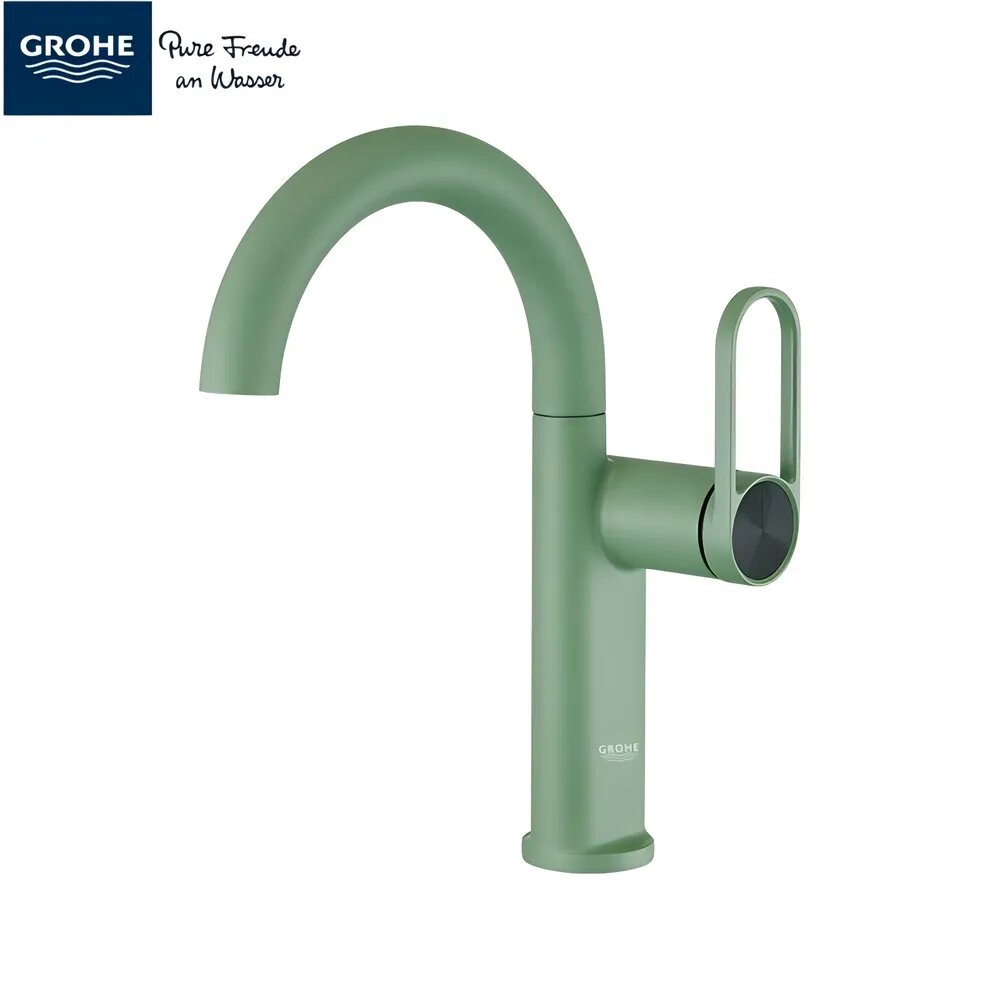 Смеситель GROHE медный с рычажным управлением, антимикробный, ширина 52 см