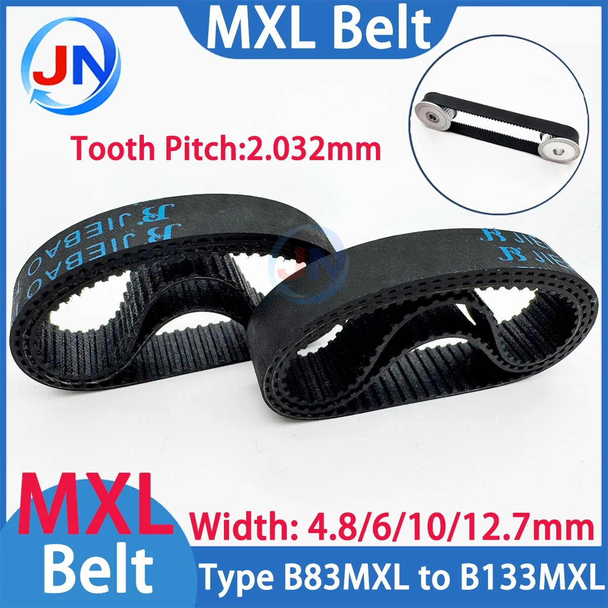 Резиновый приводной ремень MXL для 3D-принтеров B83MXL B86MXL B105MXL B112MXL Width 4.8mm, B105MXL